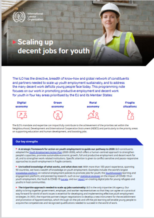Scaling up decent jobs for youth | International Labour Organization